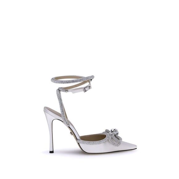 MACH & MACH | Shoes | Mach Mach White Silk High Heel Womens Pumps ...